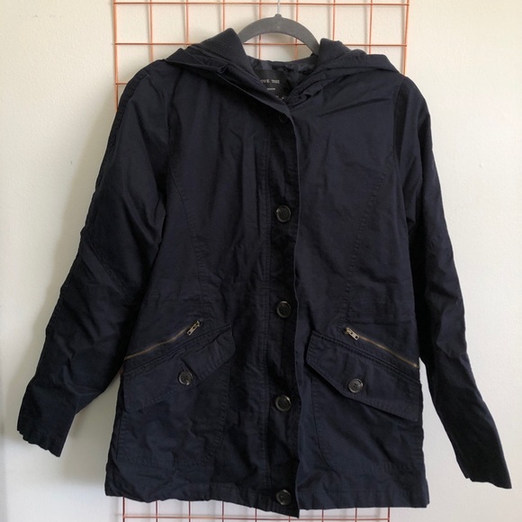 Love Tree | Jackets & Coats | Love Tree Dark Navy Lightweight Coat ...
